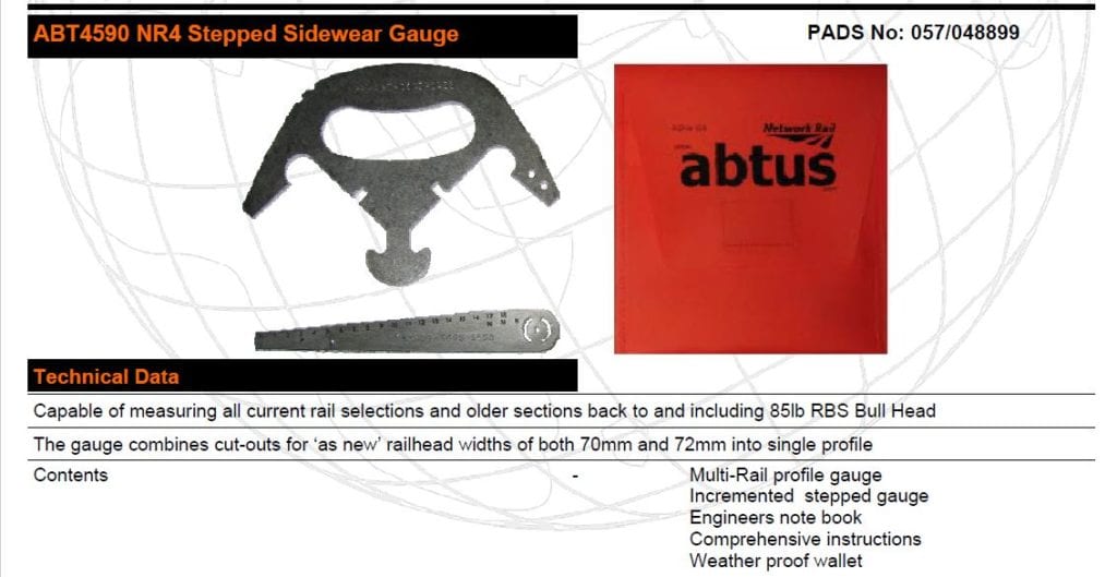 ABT4590 SIDE STEP WEAR GAUGE | Melvelle Equipment
