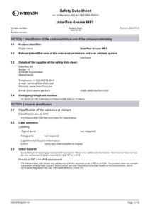 Safety Data Sheet_ Interflon Grease MP1 | Melvelle Equipment