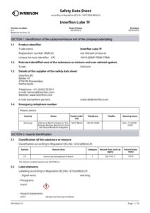 Safety Data Sheet_ Interflon Lube TF | Melvelle Equipment